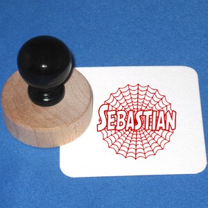 Spider Personalized Gift Spiderweb Rubber Stamp Spider Man - Etsy