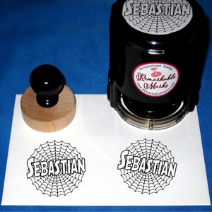 Spider Personalized Gift, Spiderweb Rubber Stamp, Spider Man Name Stamp ...