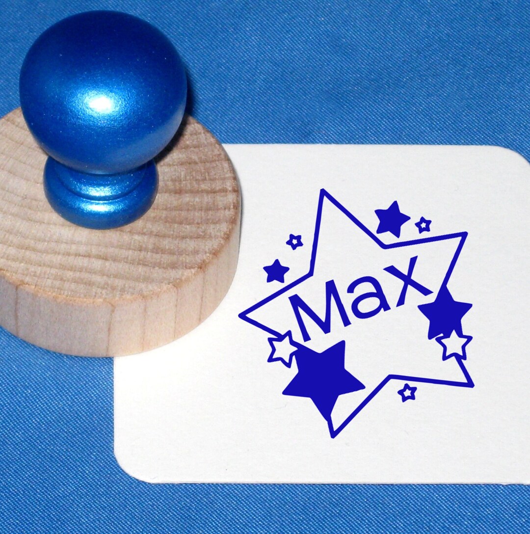 Star Name Stamp, Kids Custom Stamp, Kids Stationery, Stocking Stuffer ...