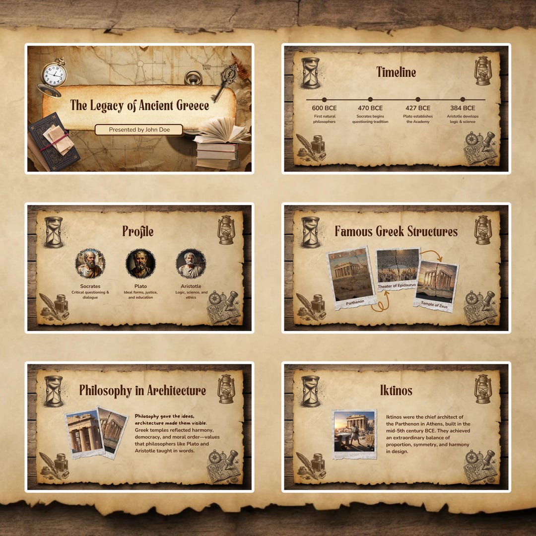 Ancient History Presentation & Project Template | Editable Slides for ...
