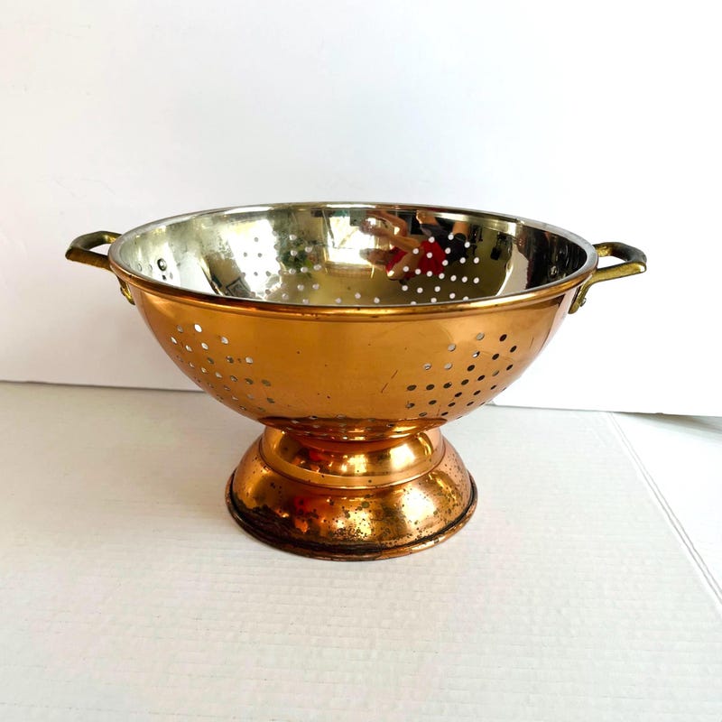 Copper Colander - Etsy