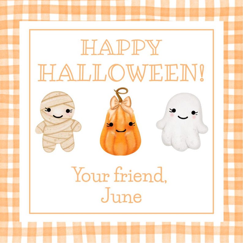 PRINTABLE Gift Tag, Halloween Girl Gift Tag, Halloween Tag ...