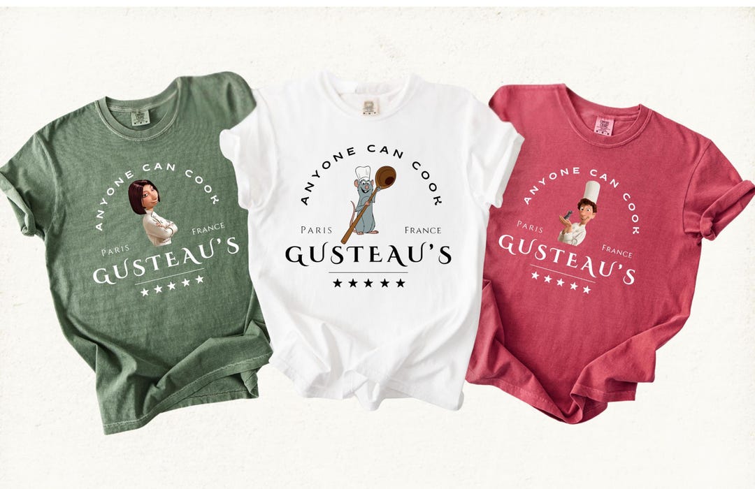 Disney Ratatouille Anyone Can Cook Shirts, Matching Remy Colette ...