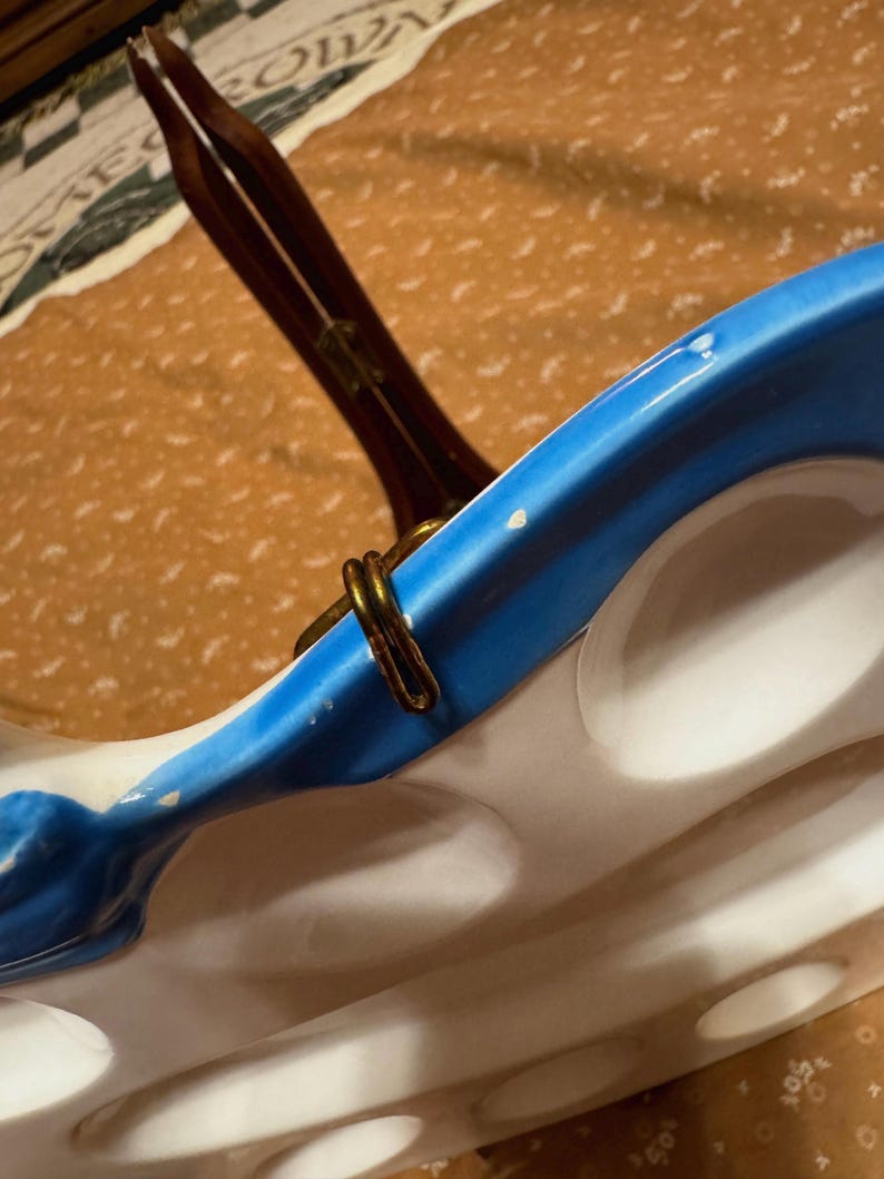 Vintage Goose Deviled Egg Plate With Blue Bow | Country Farmhouse ...