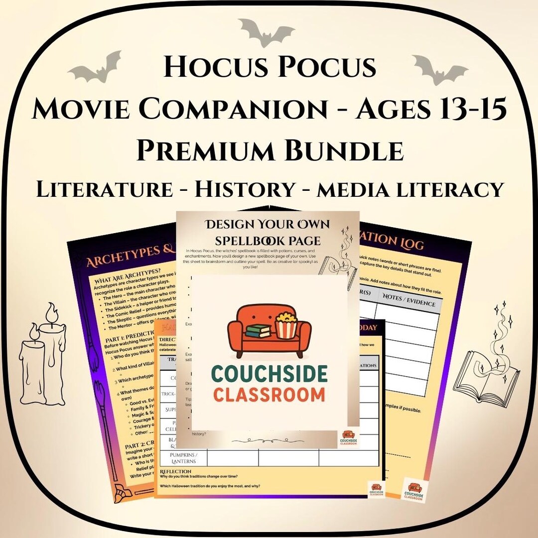 Hocus Pocus Homeschool Movie Companion Literature, History & Media ...