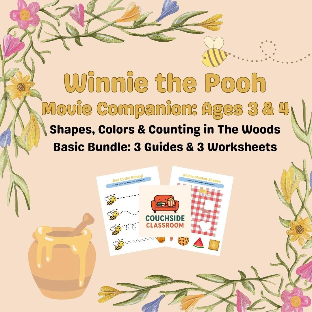 Winnie the Pooh Shapes Colors Counting Activity Movie Companion ...