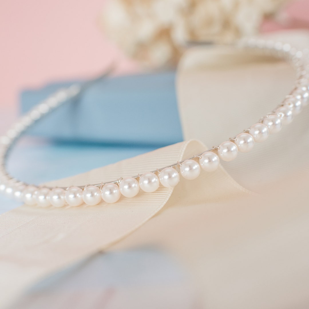 Pearl Bridal Headband, Pearl Headband, Bridal Headband, Wedding ...