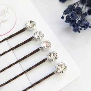 Large Diamante Bobby Pins, Big Rhinestone Hair Pins, Rhinestone Slides ...