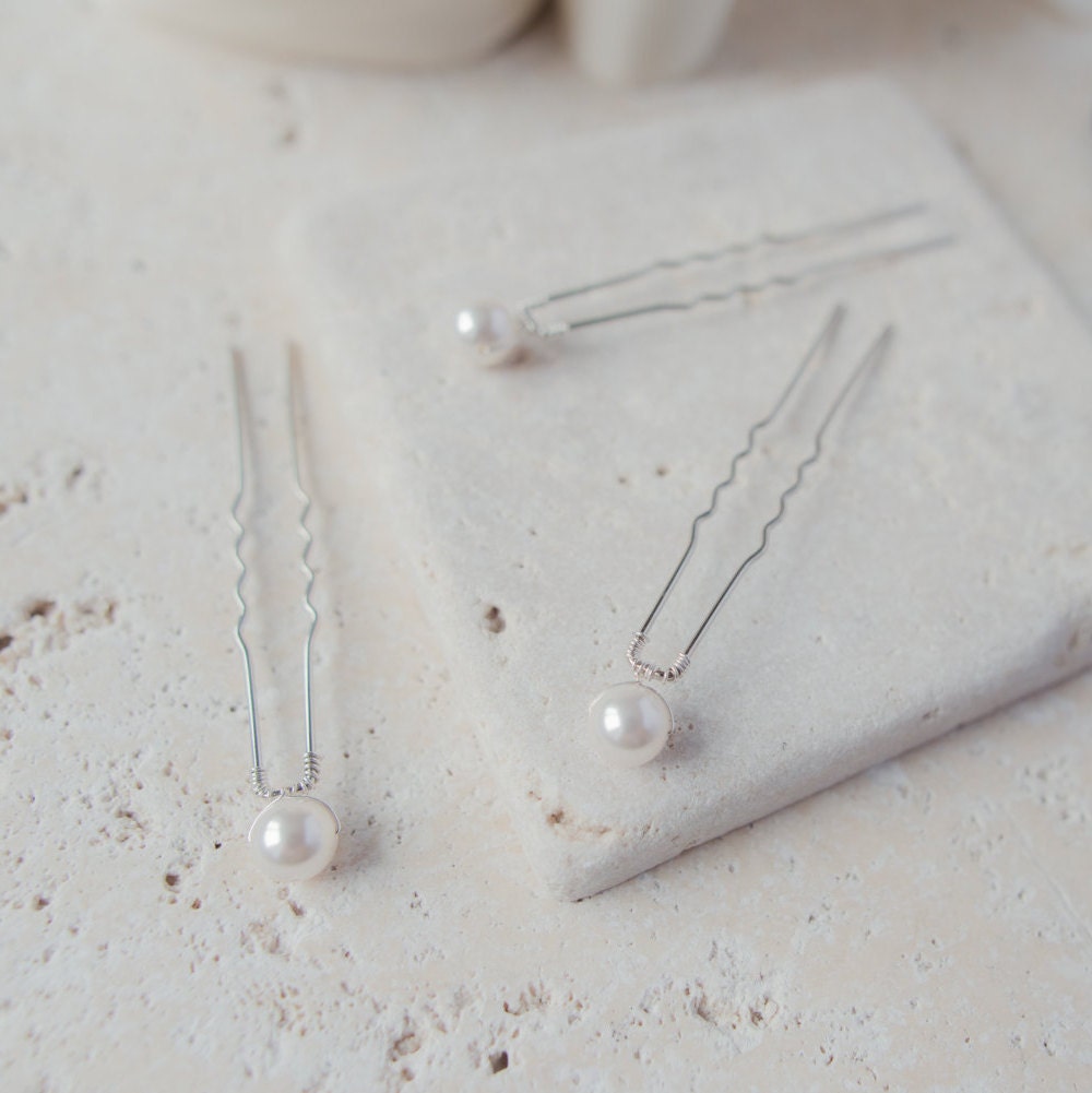 Pearl Hair Pins Bridal Hair Pins Handmade Hair Pins Pearl | Etsy