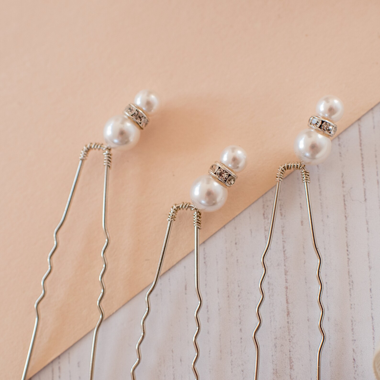 Pearl Wedding Pins Pearl and Crystal Bridal Pins Rhinestone - Etsy