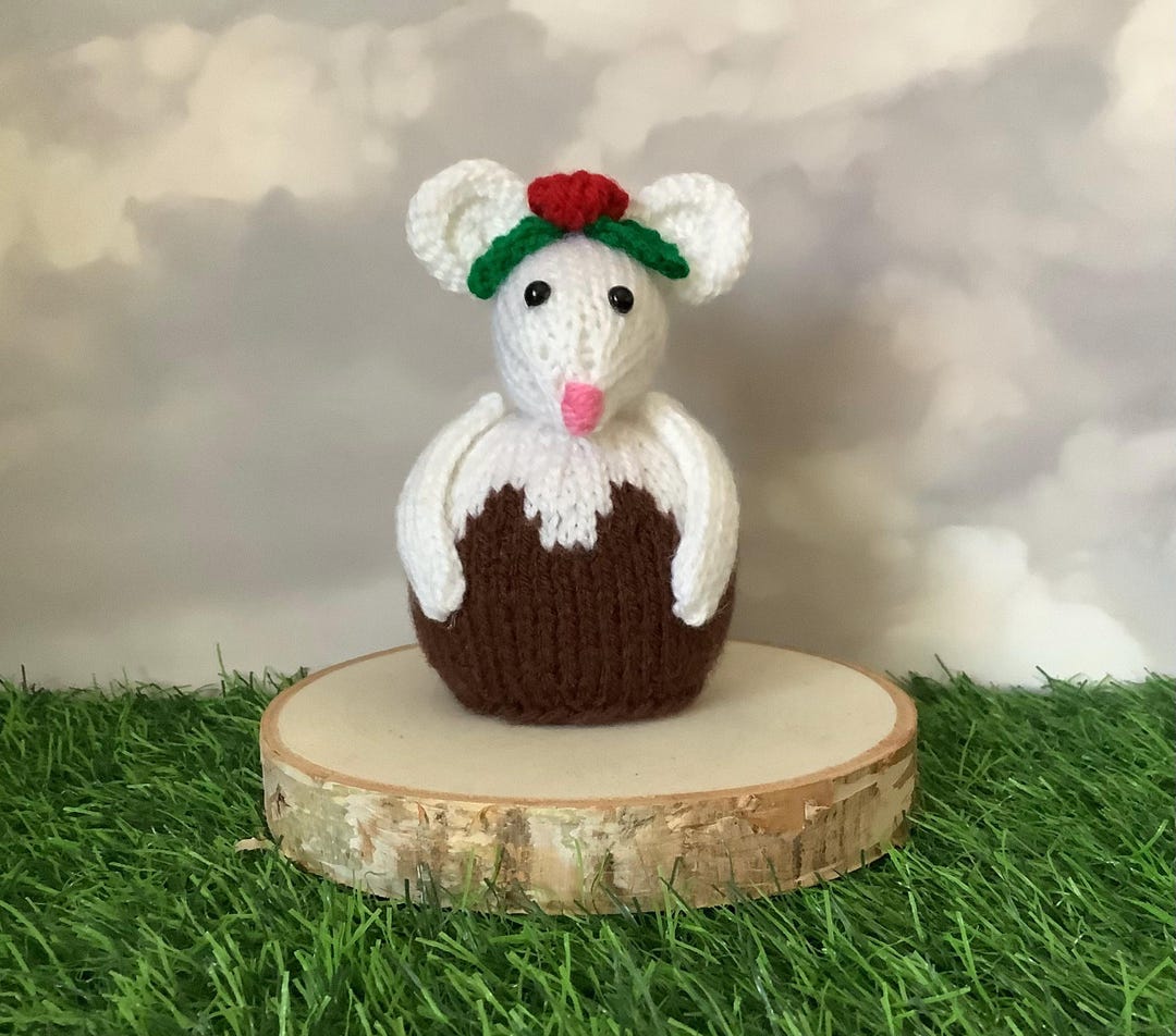 Mouse Christmas Pudding Chocolate Orange Cover Knitting Pattern - Etsy
