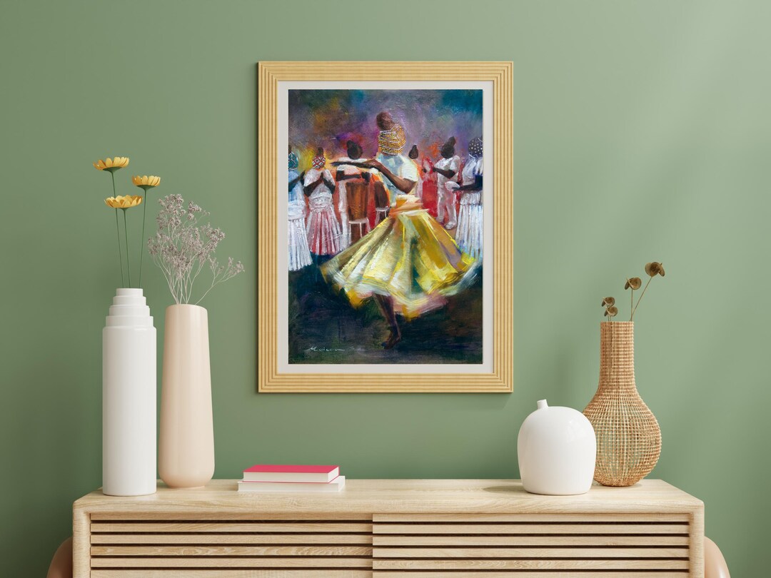 Samba Art Print, Afro-brazilian Wall Art, Music, Dance, Oil Painting ...