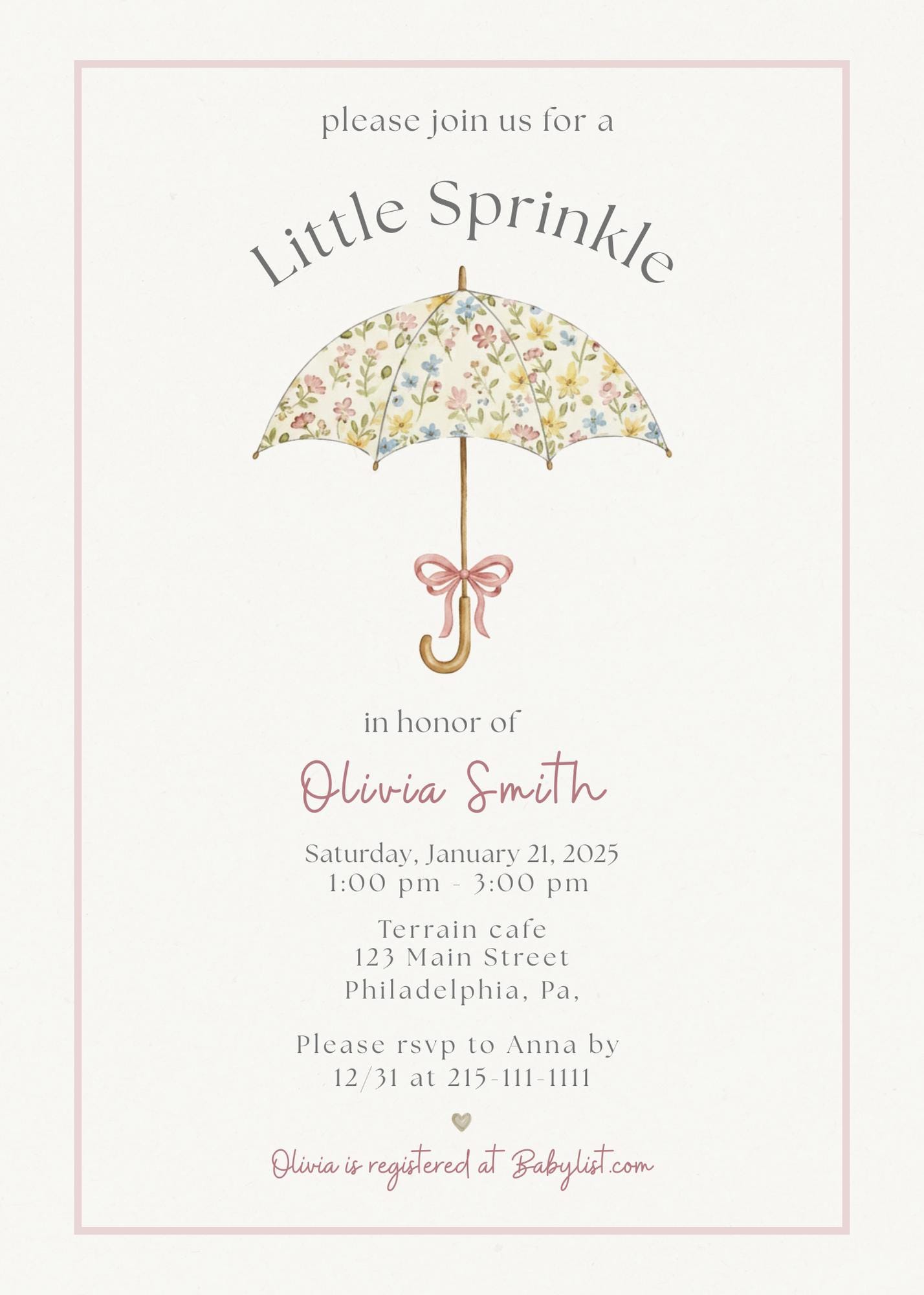 Little Sprinkle Pink/blue Colorway Baby Shower Invitation | Editable ...
