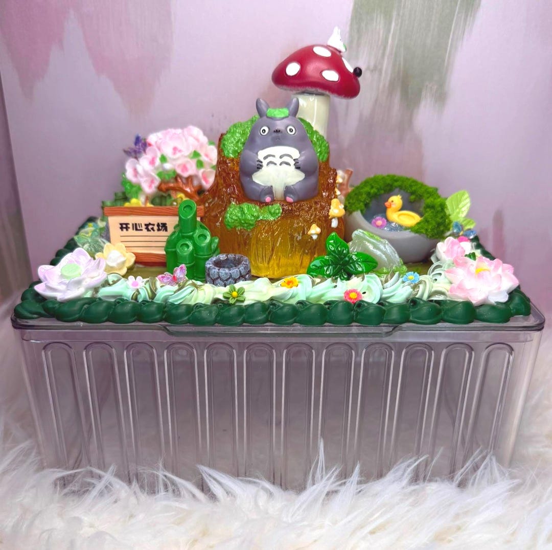 Totoro Decoden Trinket Box: Kawaii Anime Charms, Studio Ghibli Decor - Etsy