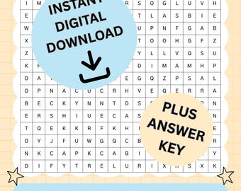 Back to School Word Search - Etsy