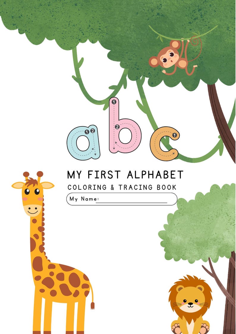 ABC Coloring & Tracing Book - Etsy