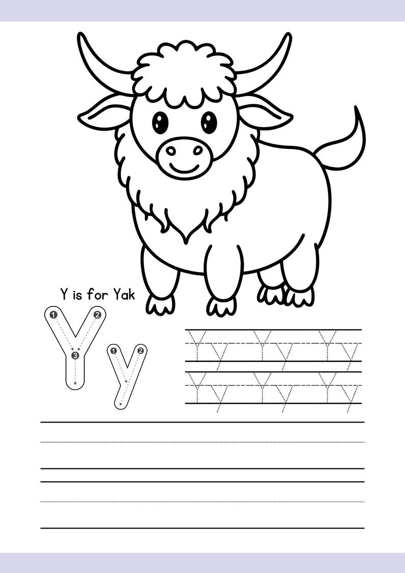 ABC Coloring & Tracing Book - Etsy