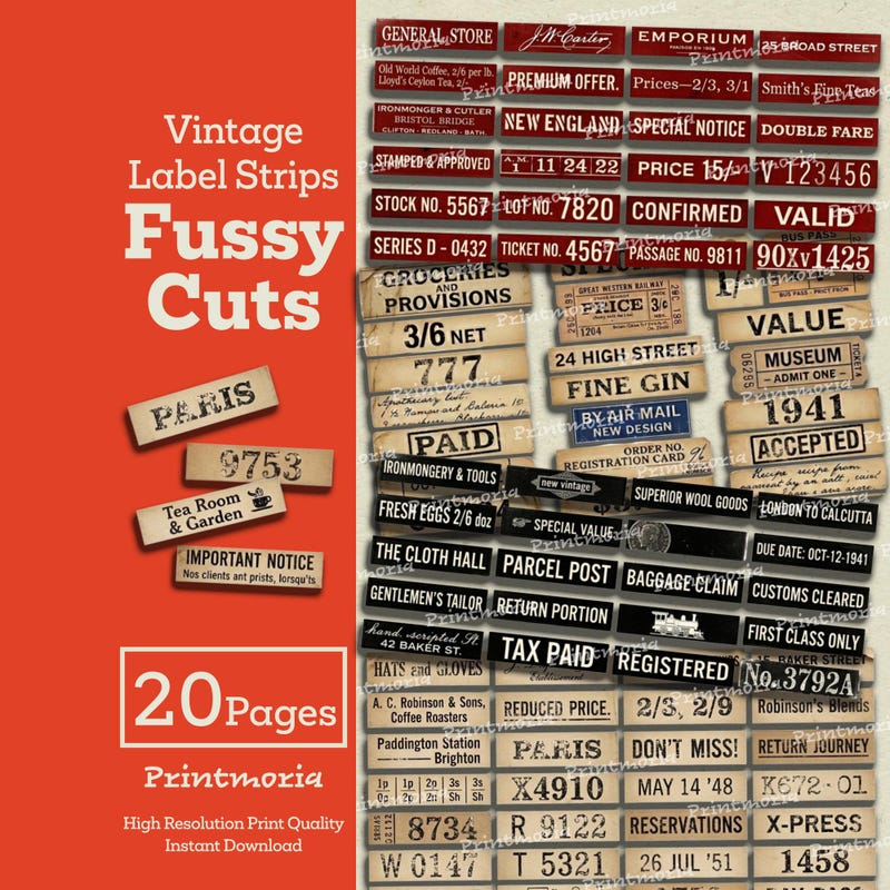 Printable Word Ephemera - Etsy
