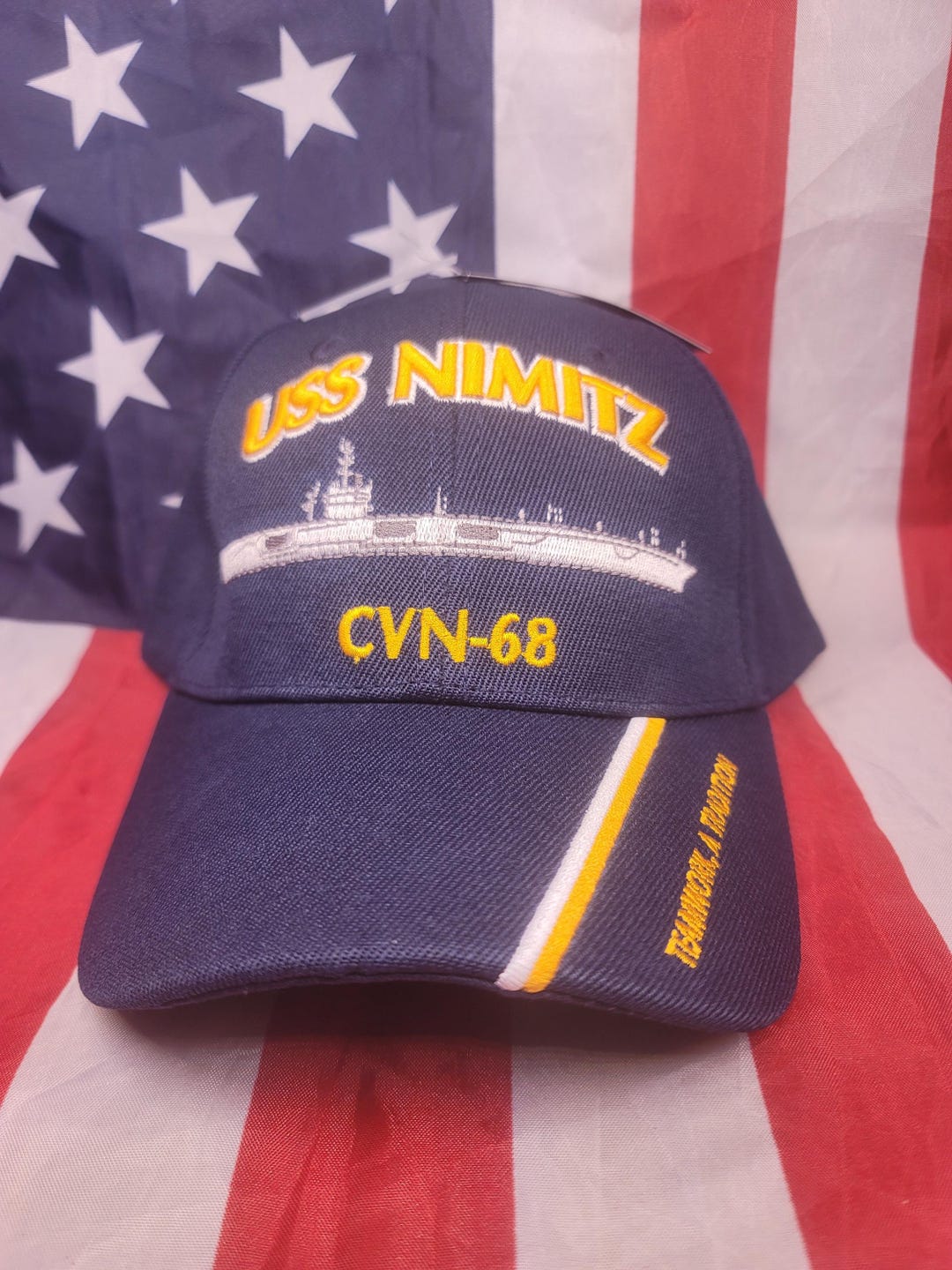 USS Nimitz , CVN-68, W/teamwork, a Tradition on Brim Embroidered ...