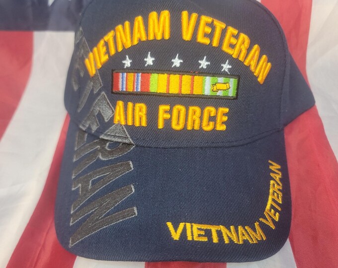 Vietnam Veteran, Air Force W/veteran Shadow, W/vietnam Veteran on Brim ...
