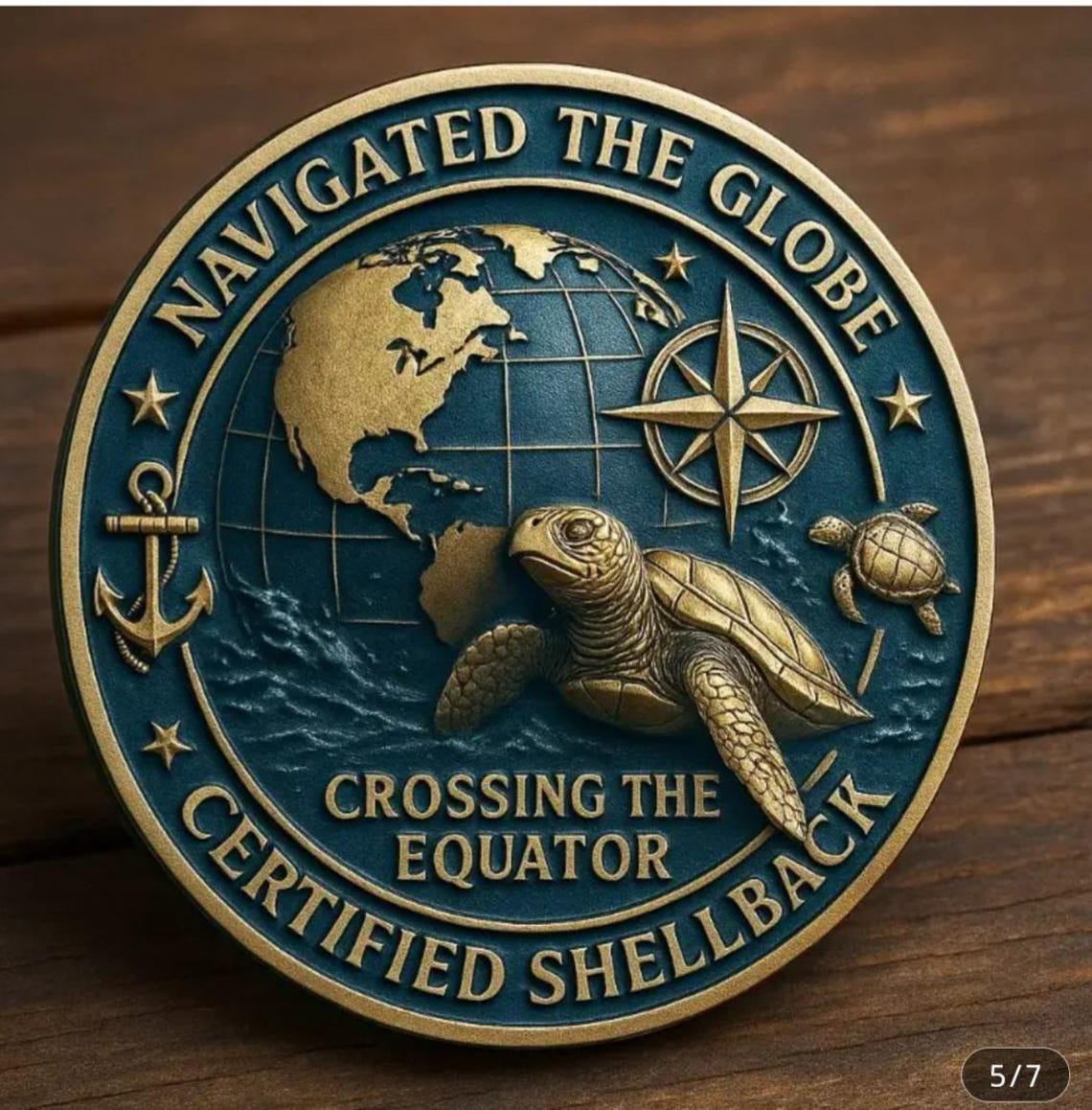 Navy, Shellback, U. S. Navy, Crossing the Line, Challenge Coin, (this ...