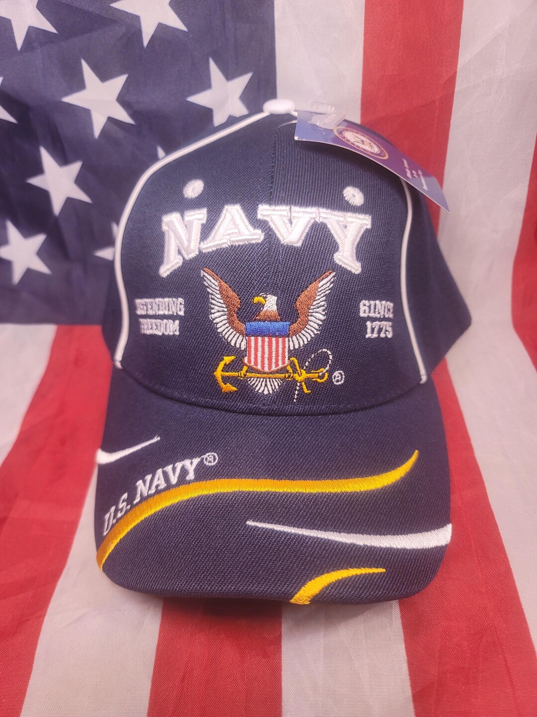 Navy, Defending Freedom, Since 1775, W/u S. Navy on Brim, Embroidered ...