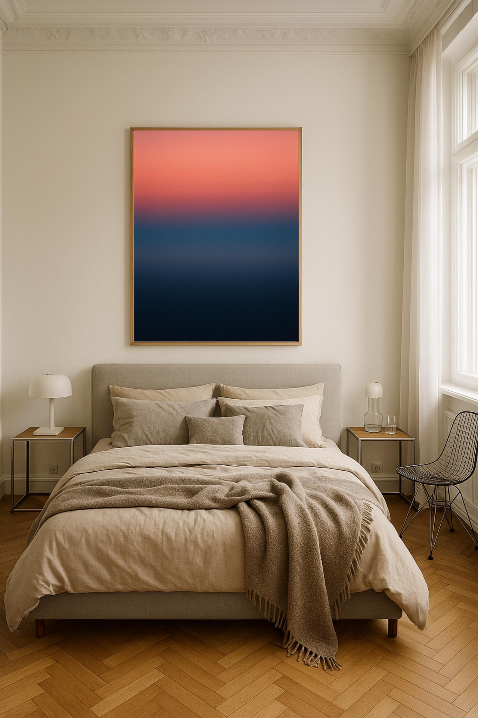 Sunset Gradient Wall Art – Minimalist Warm Abstract Poster, Modern ...
