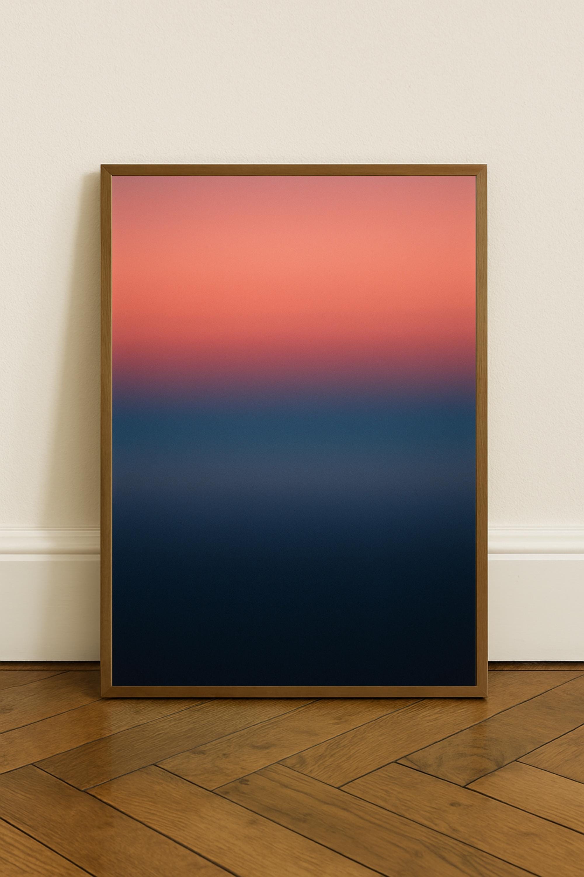Sunset Gradient Wall Art – Minimalist Warm Abstract Poster, Modern ...
