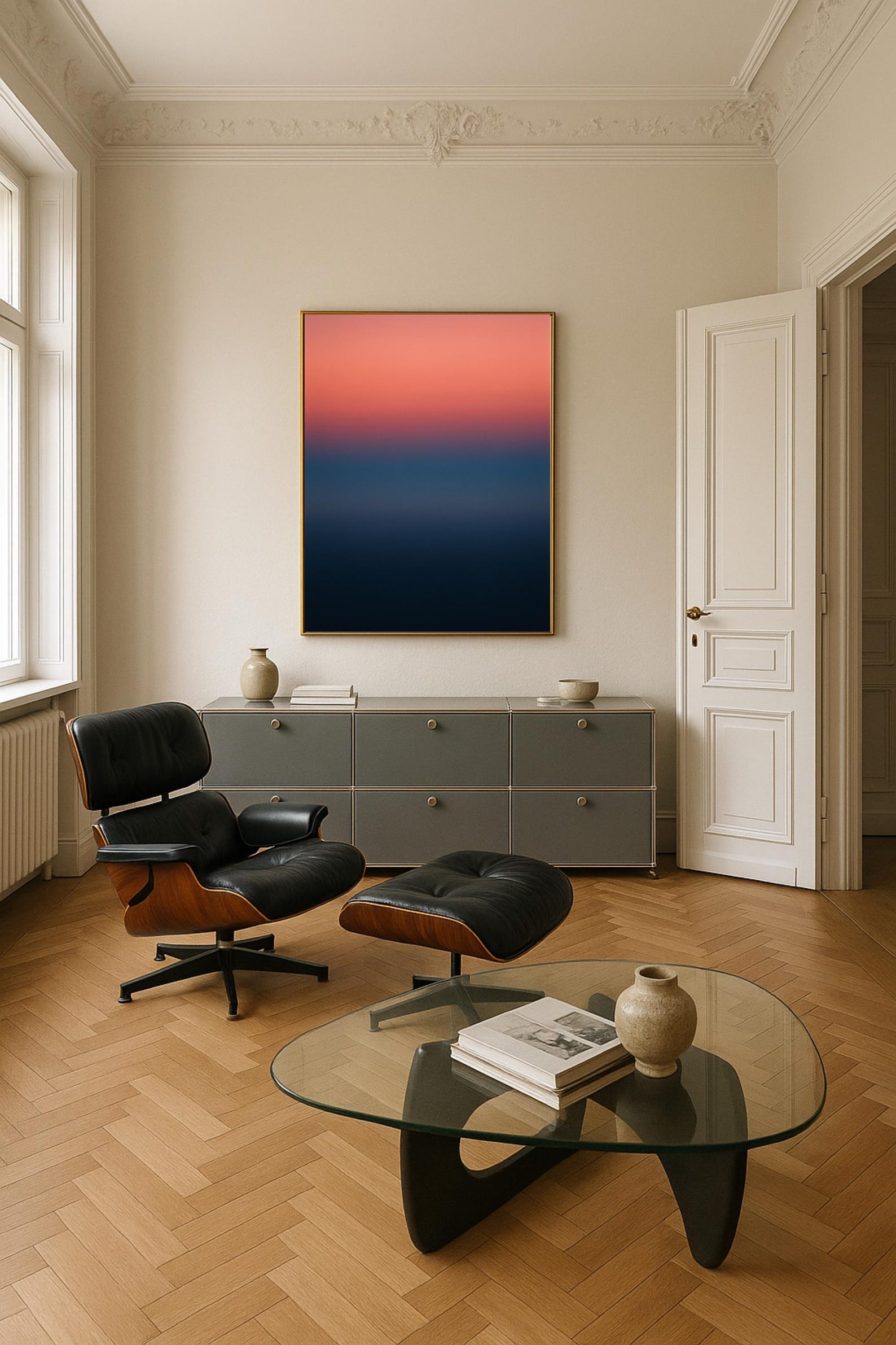 Sunset Gradient Wall Art – Minimalist Warm Abstract Poster, Modern ...