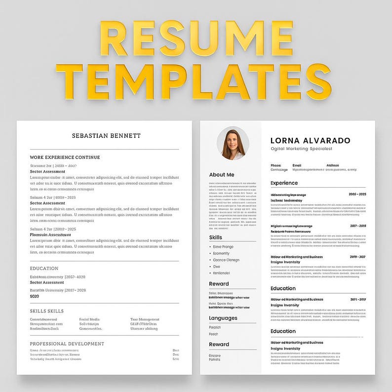 Ats-friendly Resume Template + Cover Letter | Modern Minimalist CV for ...