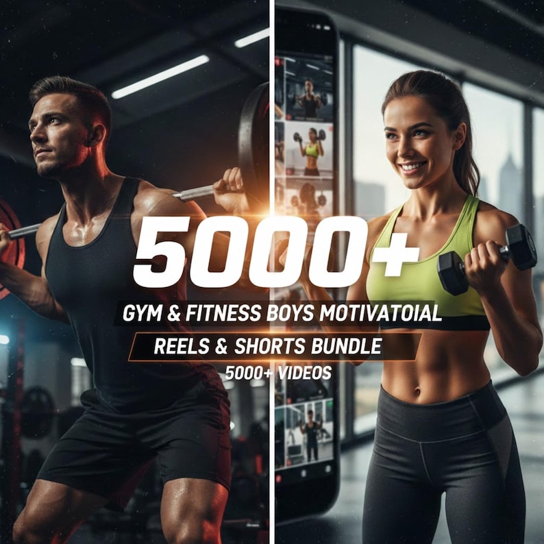 5000+ Gym & Fitness Reels Bundle | Workout Motivation (digital Download ...