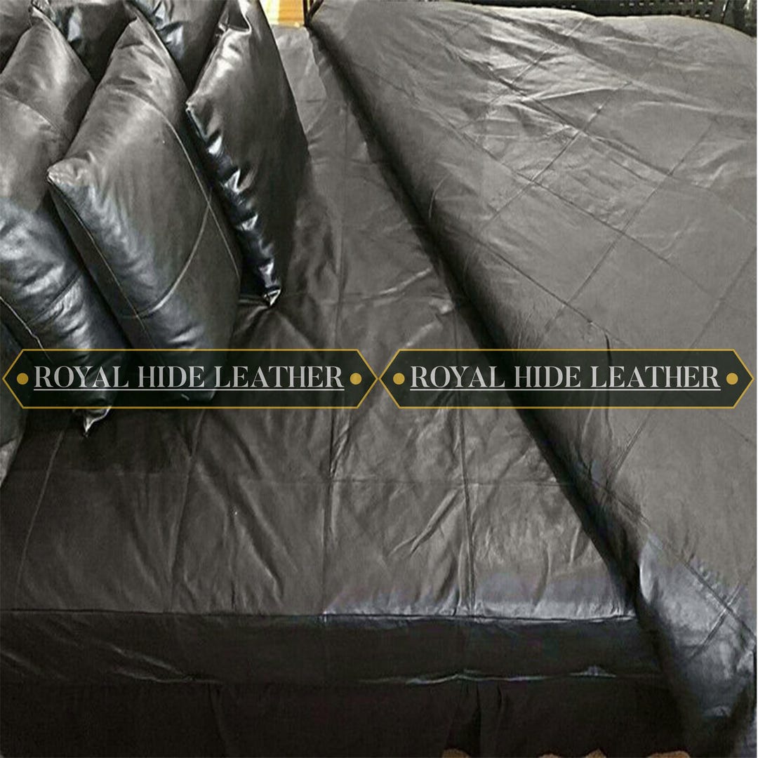 Super Soft NAPA Calf Leather Bedding Set: Includes Duvet Cover ...