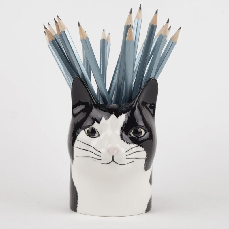 Cute Cat Pen Holder | Adorable Animal Pet Lover Gift | Unique Office ...