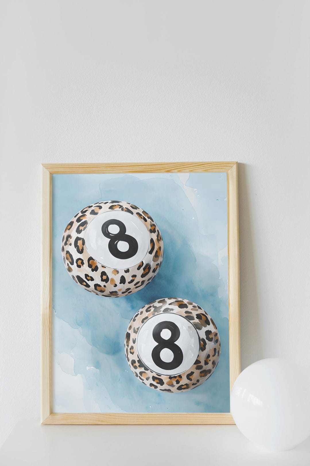 Leopard Print 8 Ball Poster: Retro Glam Dorm Decor (digital Download ...