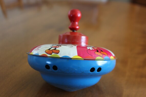 Vintage Mickey Mouse Spinning Top 1975 Walt Disney Productions | Etsy