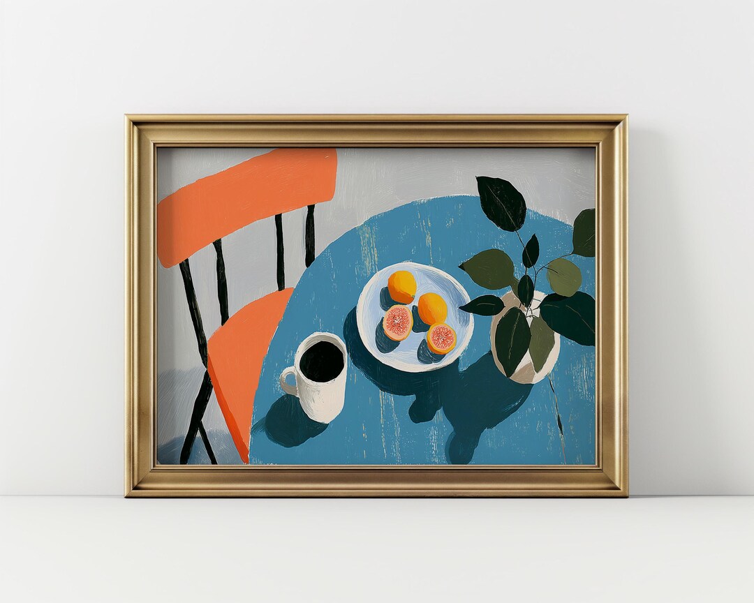 Colorful Kitchen Wall Art, Horizontal Landscape Orientation Artwork ...