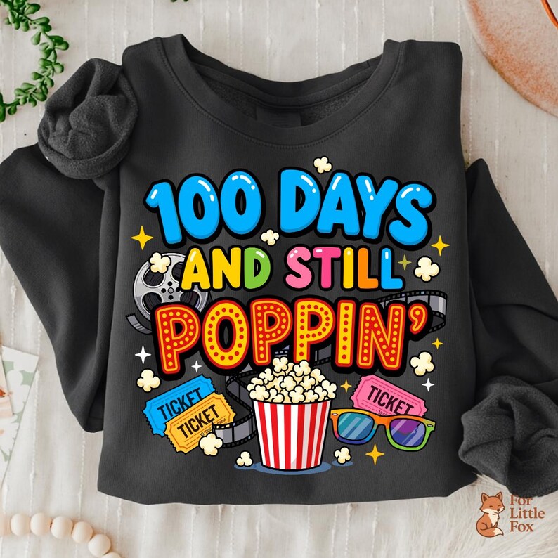 Popcorn 100 Days of School PNG , 100 Days and Still Poppin Kids Png ...