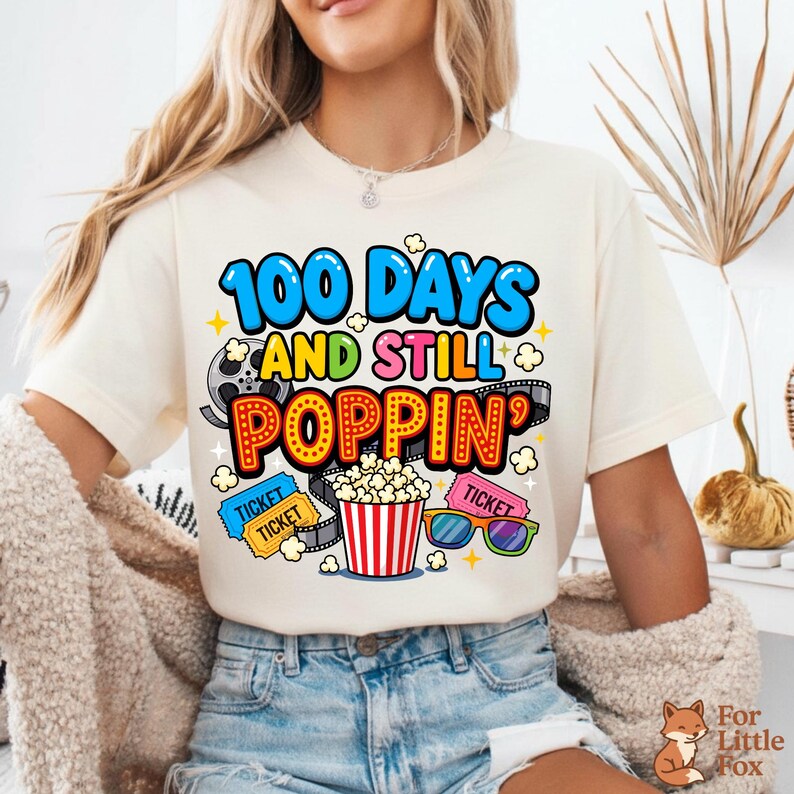 Popcorn 100 Days of School PNG , 100 Days and Still Poppin Kids Png ...