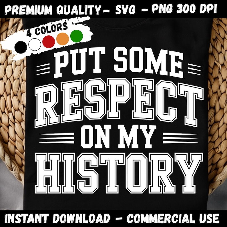 Respect My History SVG PNG Bundle, Black History Month, Cricut Ready ...