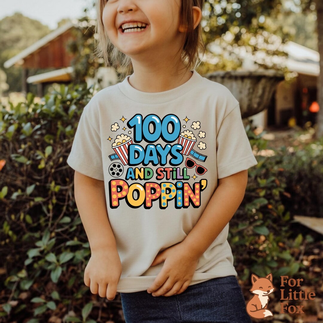 Popcorn 100 Days of School PNG , Funny Popcorn Design, Funny 100th Day ...
