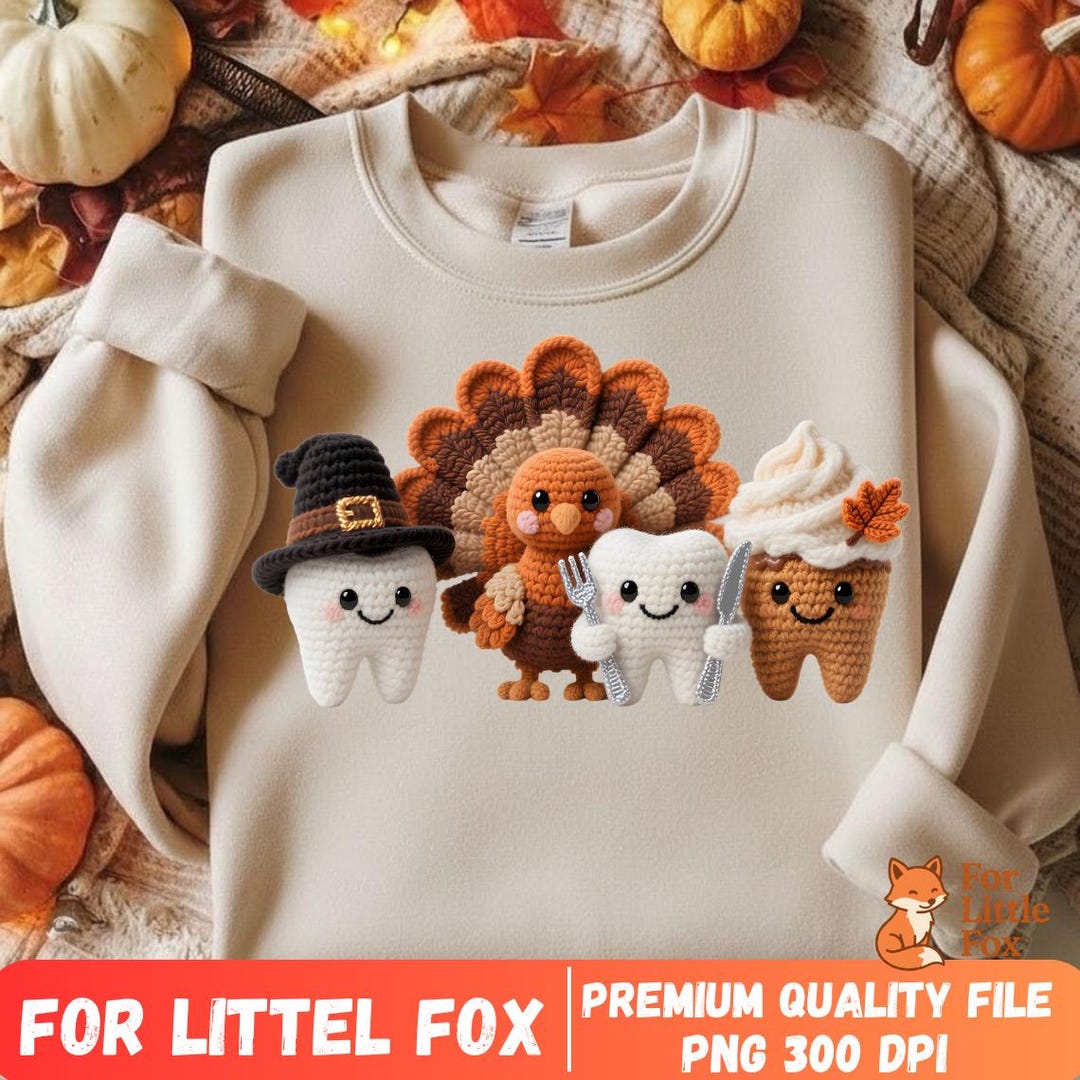 Faux Yarn Dentist Turkey PNG, Thanksgiving Tooth Squad, Funny ...