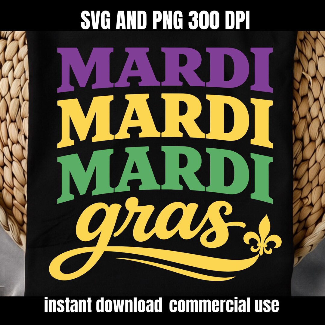 Mardi Gras SVG Png, Fat Tuesday SVG, Louisiana Carnival , Fleur De Lis ...