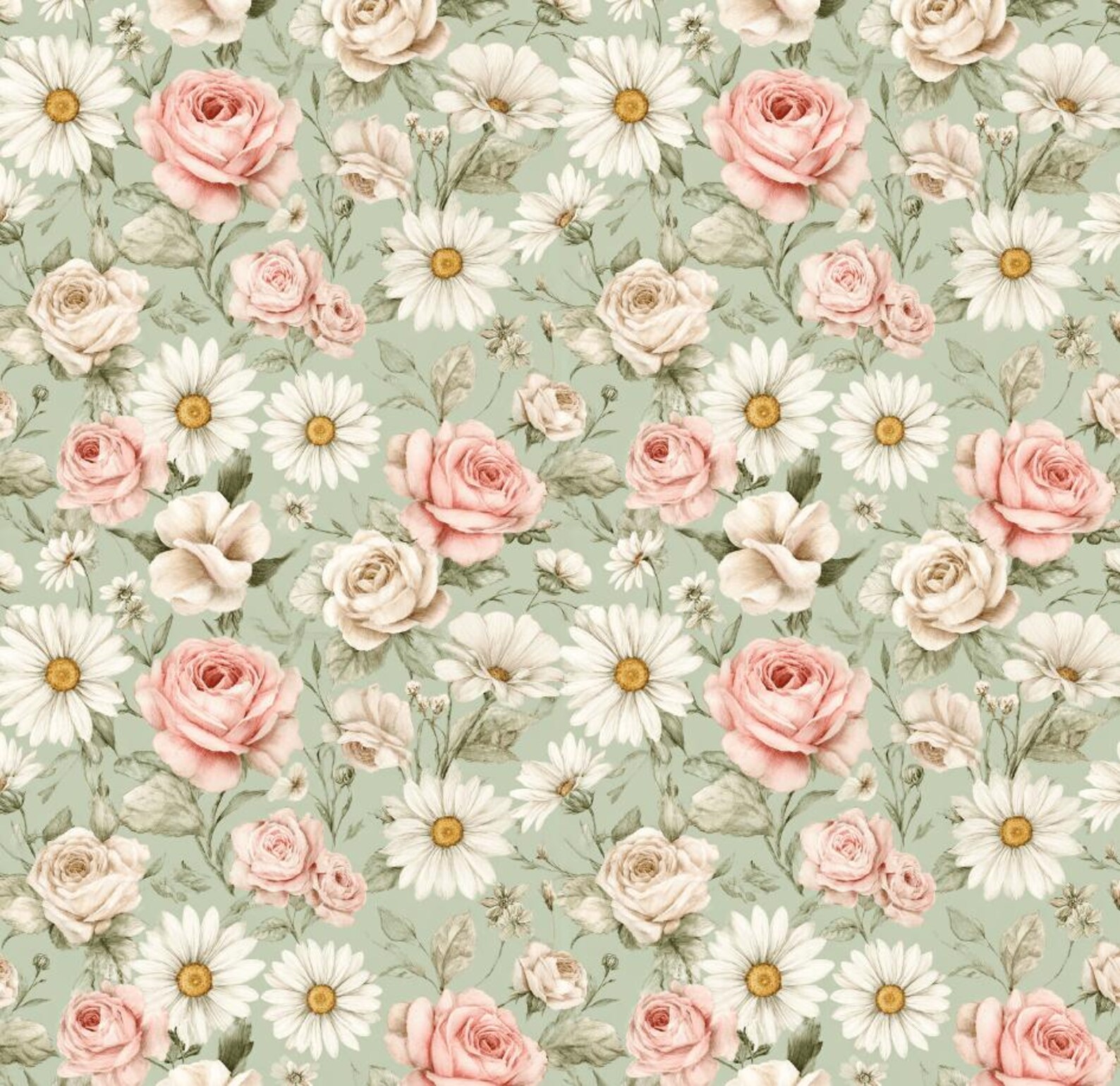 Retro Wildflower Floral Fabric,cotton Quilting Sewing Vintage Flower ...