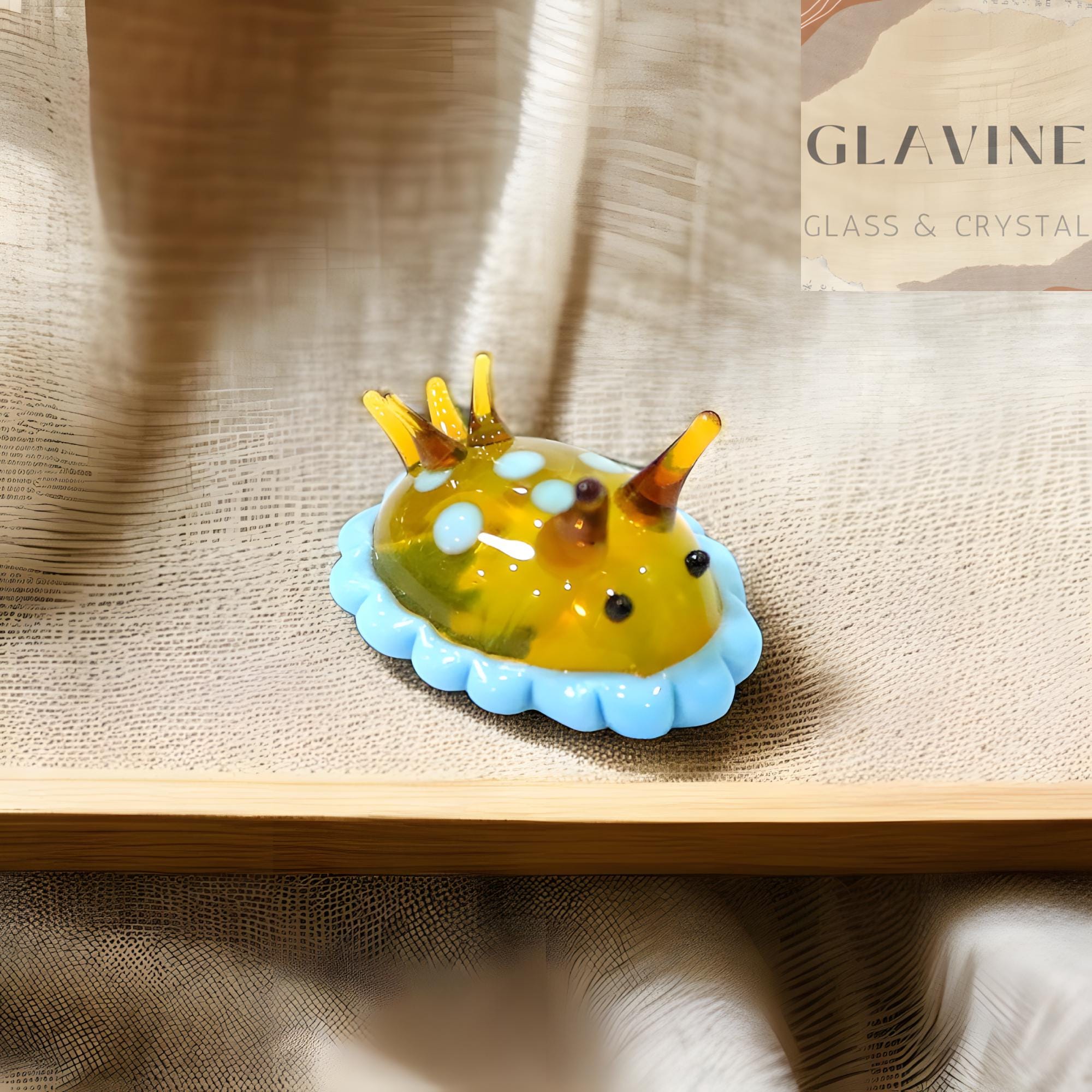 Orange Sea Slug Glass Figurine: K9 Crystal Paperweight Decor - Etsy