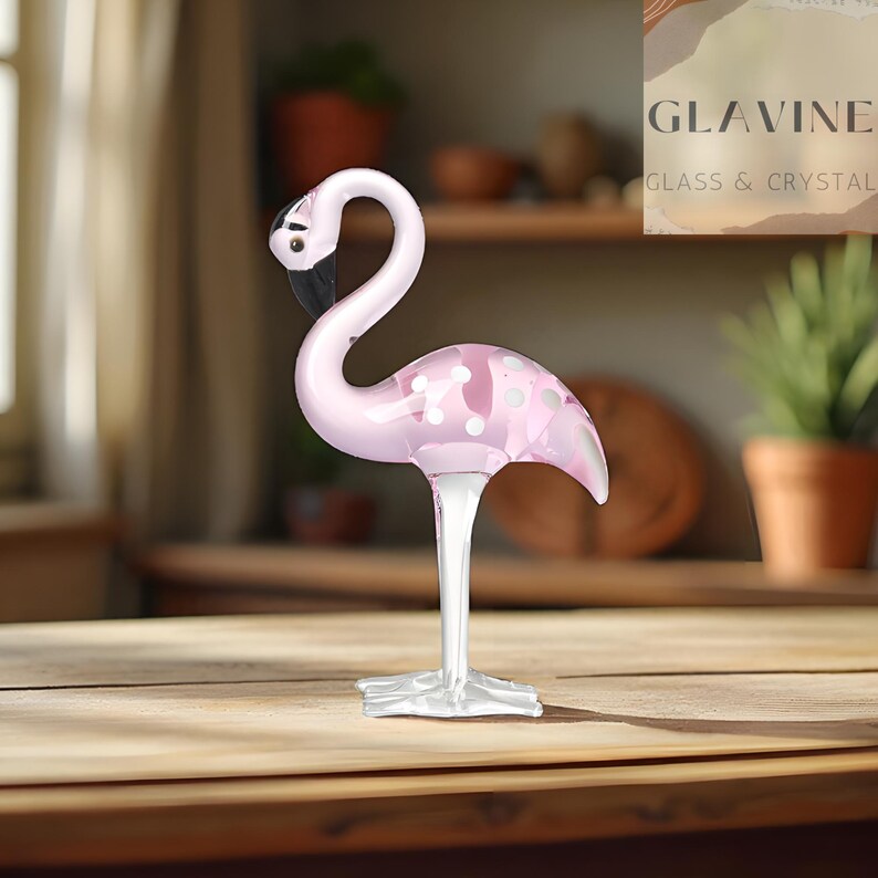 Crystal Glass Flamingo Ornament: Tropical Home Decor - Etsy