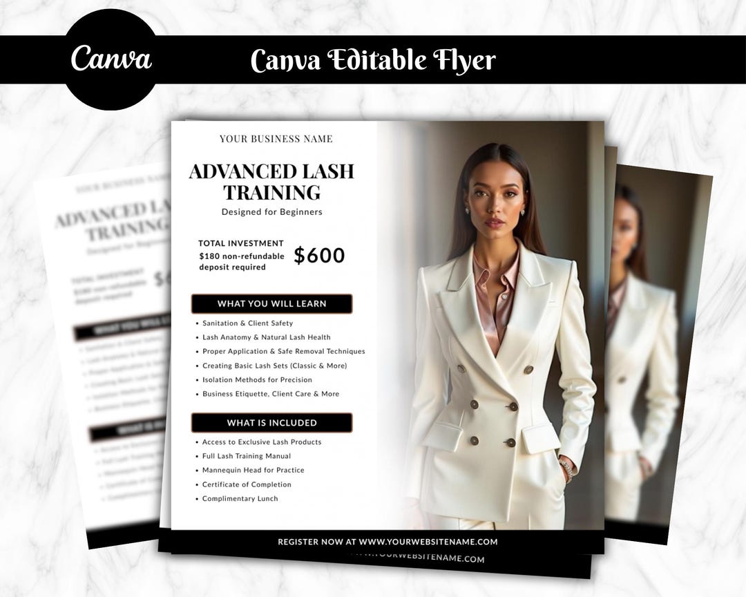 Lash Class Flyer Lash Training Flyer Masterclass Beauty Training Flyer ...