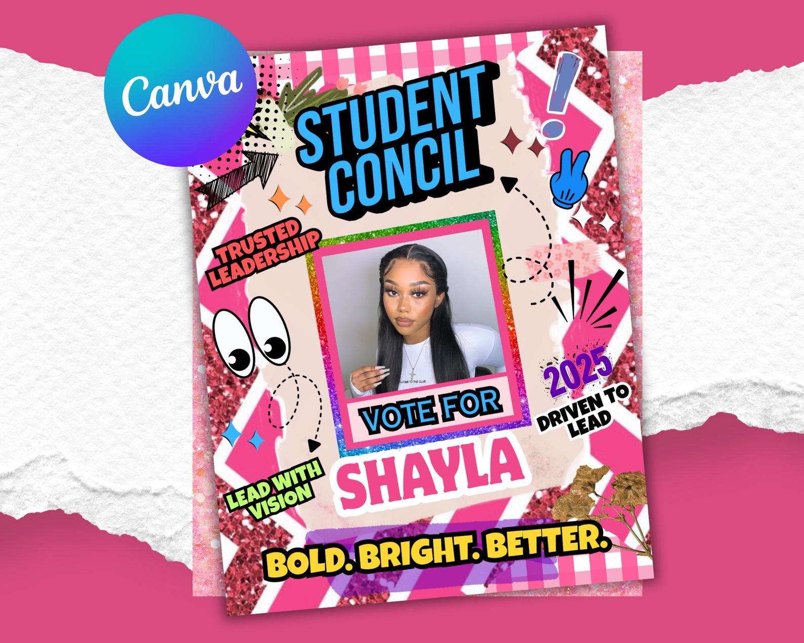 Student Council Campaign Flyer Template, School Election Flyer ...