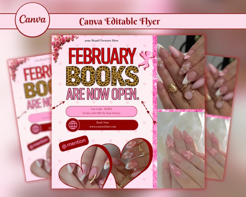 February Booking Flyer: Valentine's Day Booking Flyer | Hair, Lashes ...
