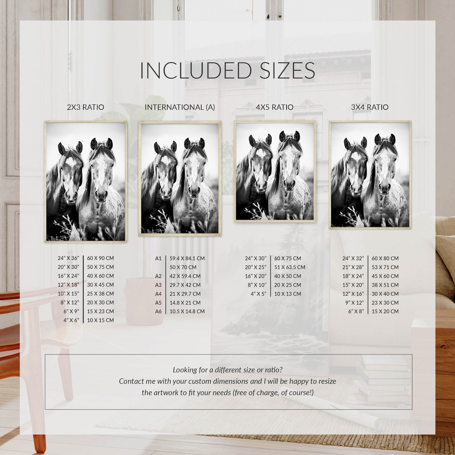 Vintage Wild Horses Photo | Mustang Art Print | Two Horses Portrait ...