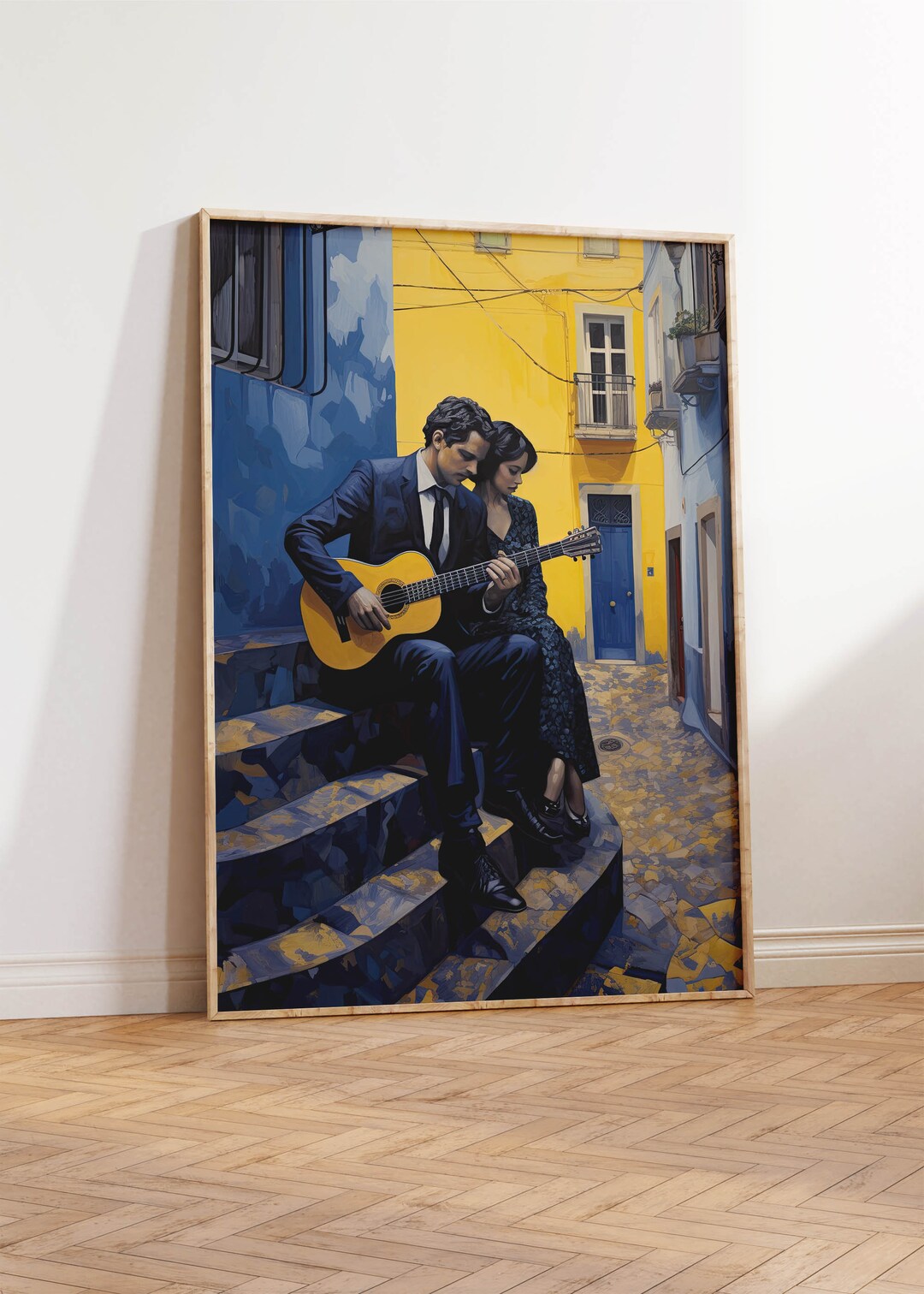 Fado Music Art Print | Lisboa Painting | Lisbon Portugal Wall Art ...